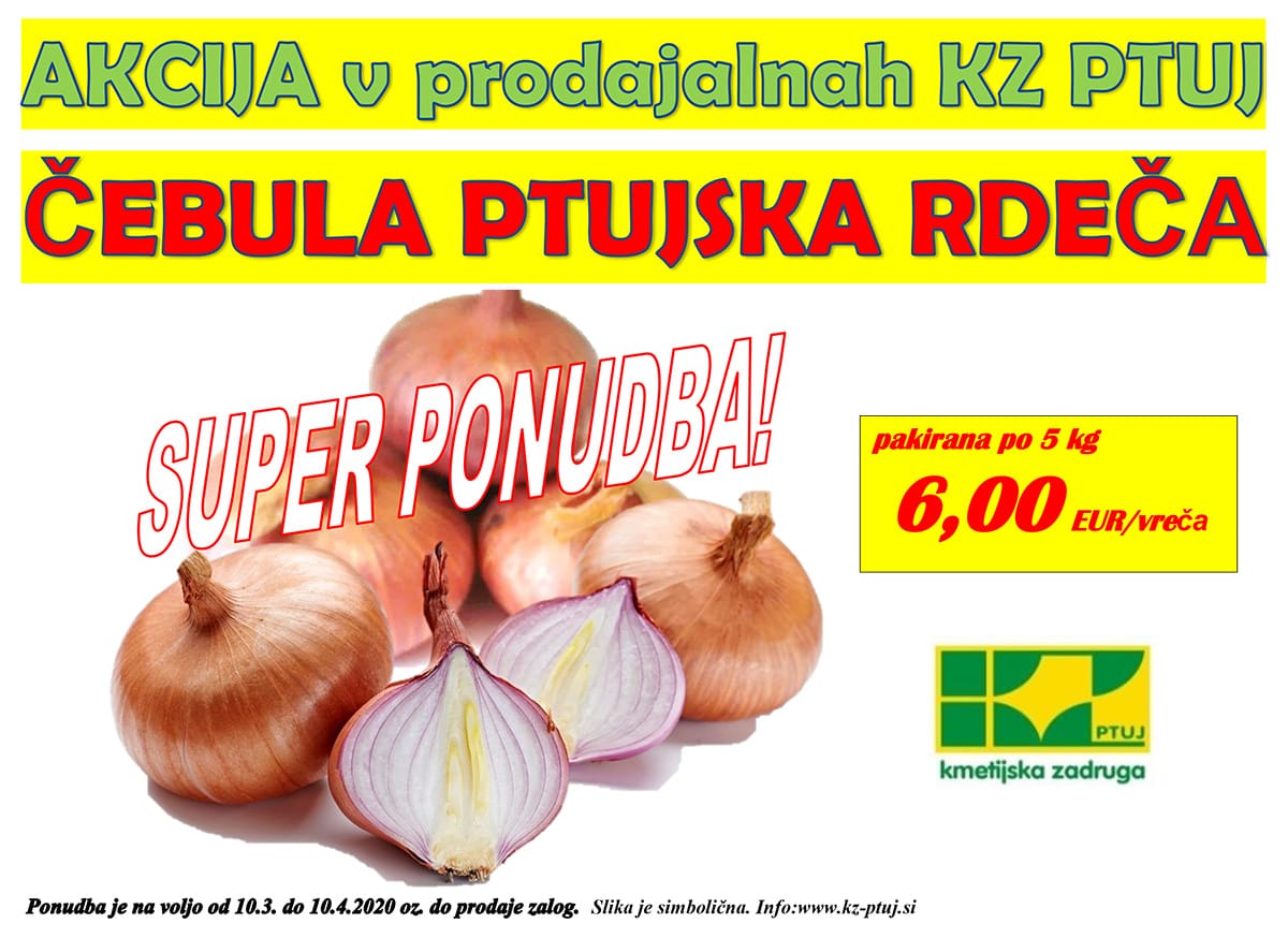 Akcija čebula Ptujska rdeča | Kmetijska zadruga Ptuj