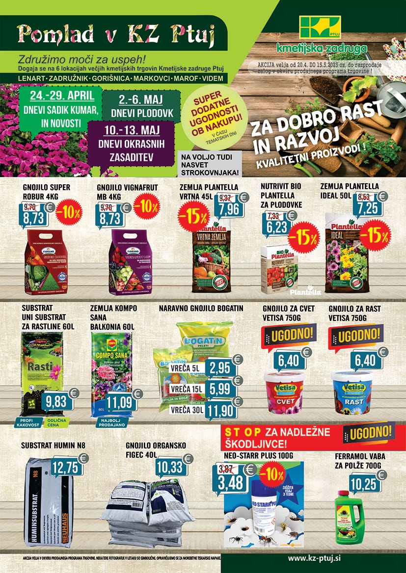 AKCIJA VRT, OKOLICA april – maj 2023 | Kmetijska zadruga Ptuj